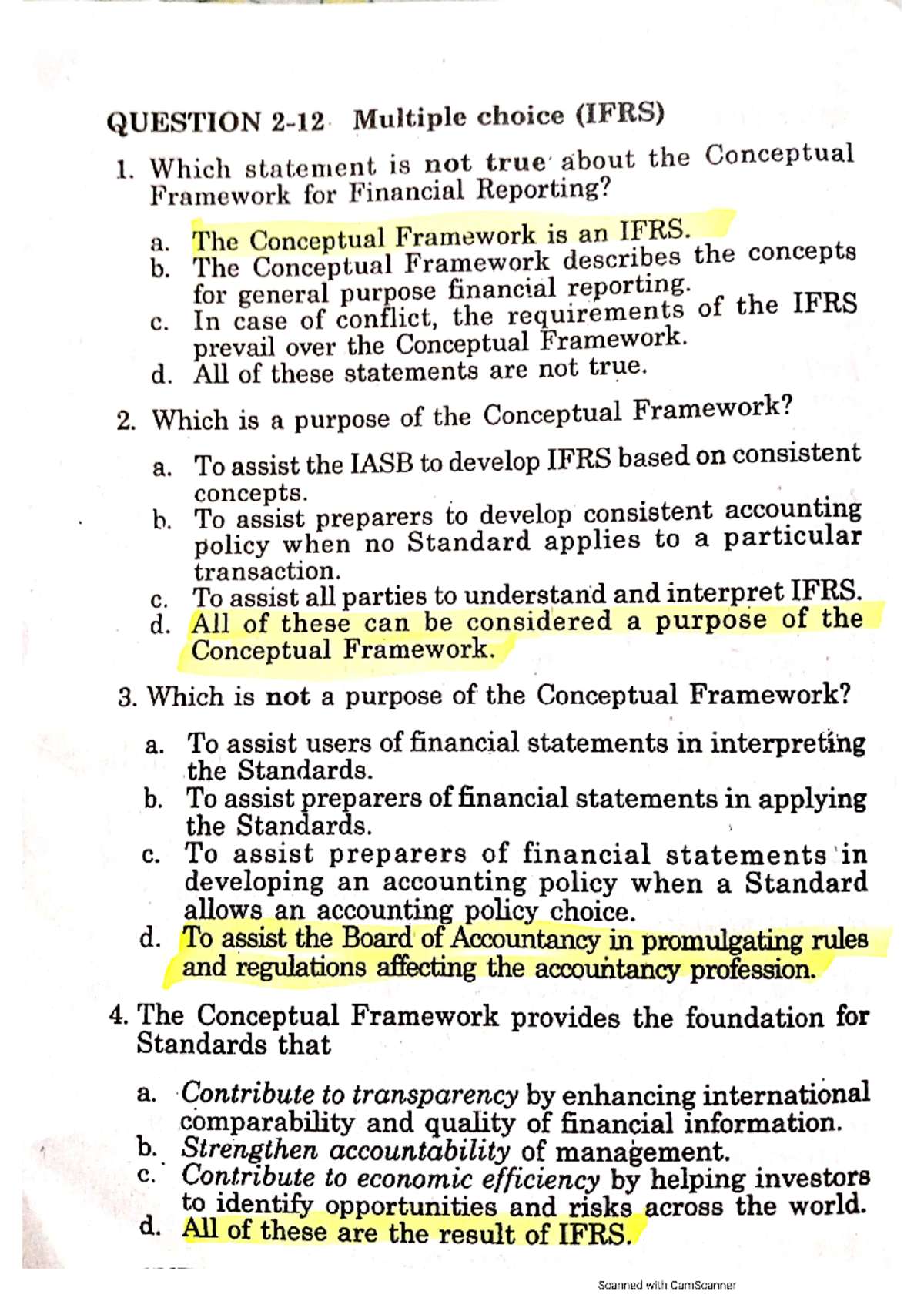 Chapter 2- Conceptual Framework - ACCT 5440B - Studocu