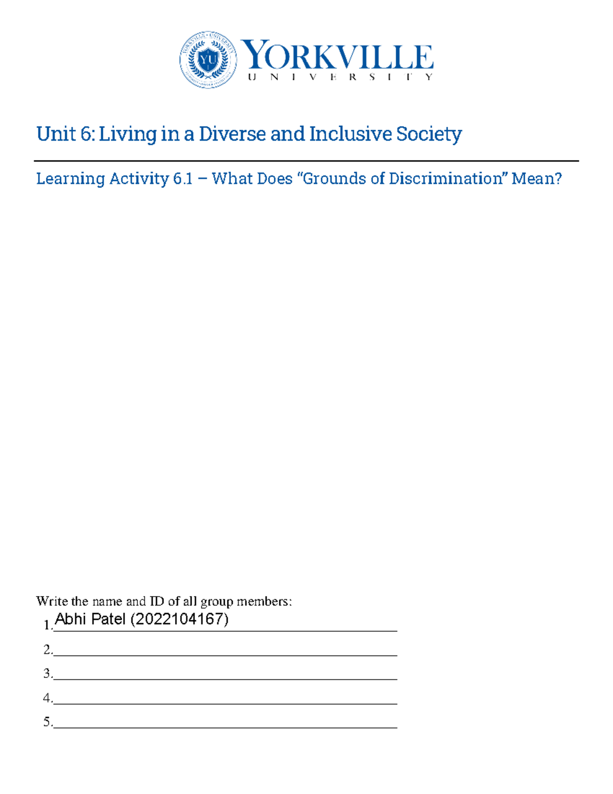 LA6-Rebecca pdf template - Unit 6: Living in a Diverse and Inclusive ...