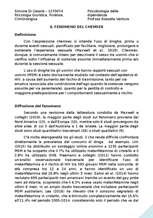 Laboratorio Psicobiologia delle dipendenze - Simone Di Cesare ...