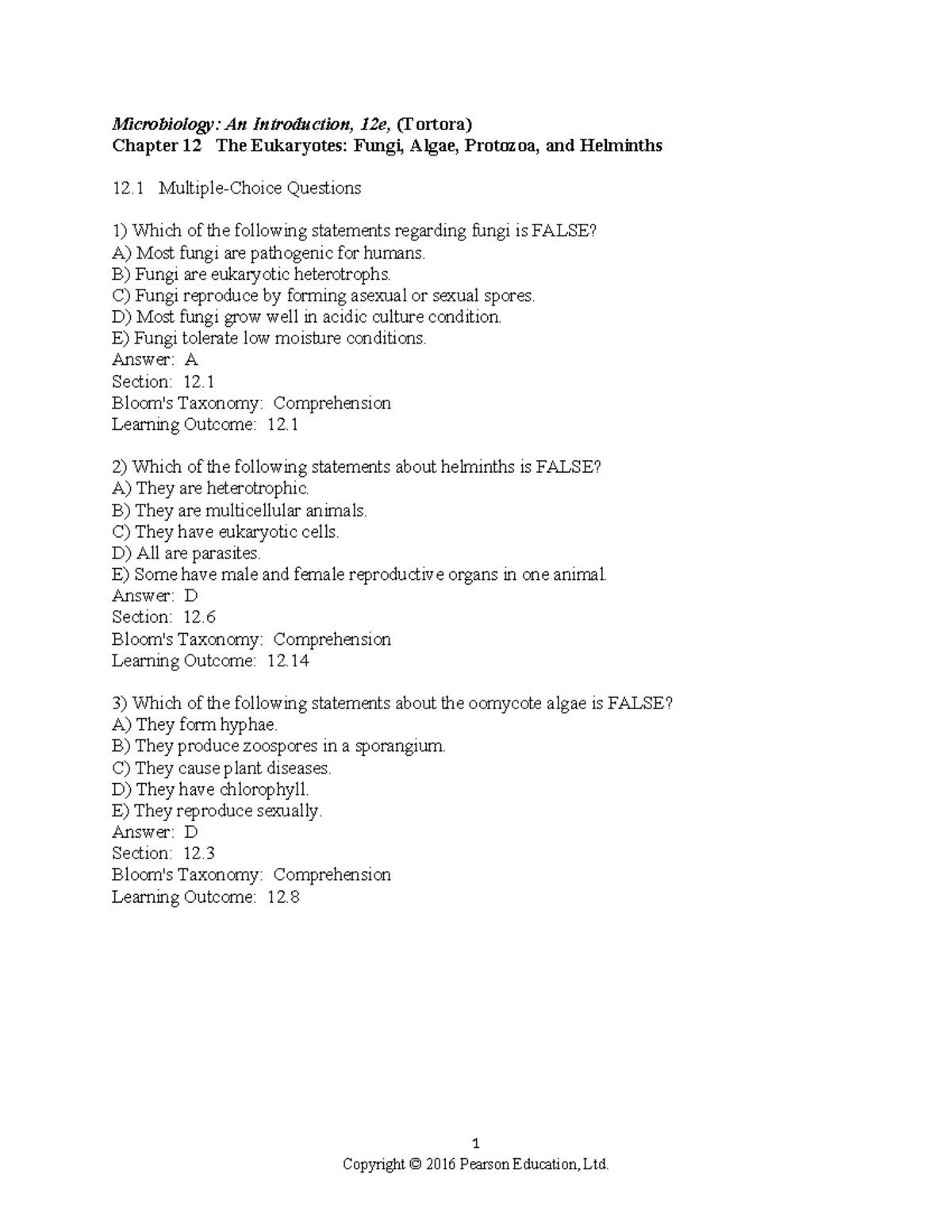 12-test-bank micro - Microbiology: An Introduction, 12e, (Tortora ...