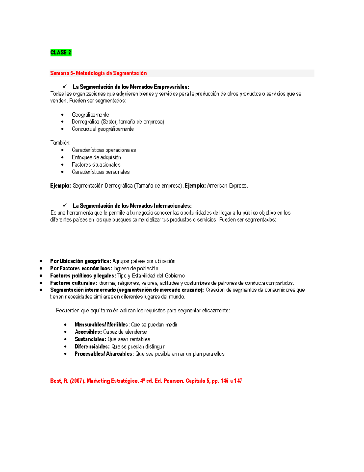 Clase 2 - Resumen del curso introducción al marketing para la pc 1 ...