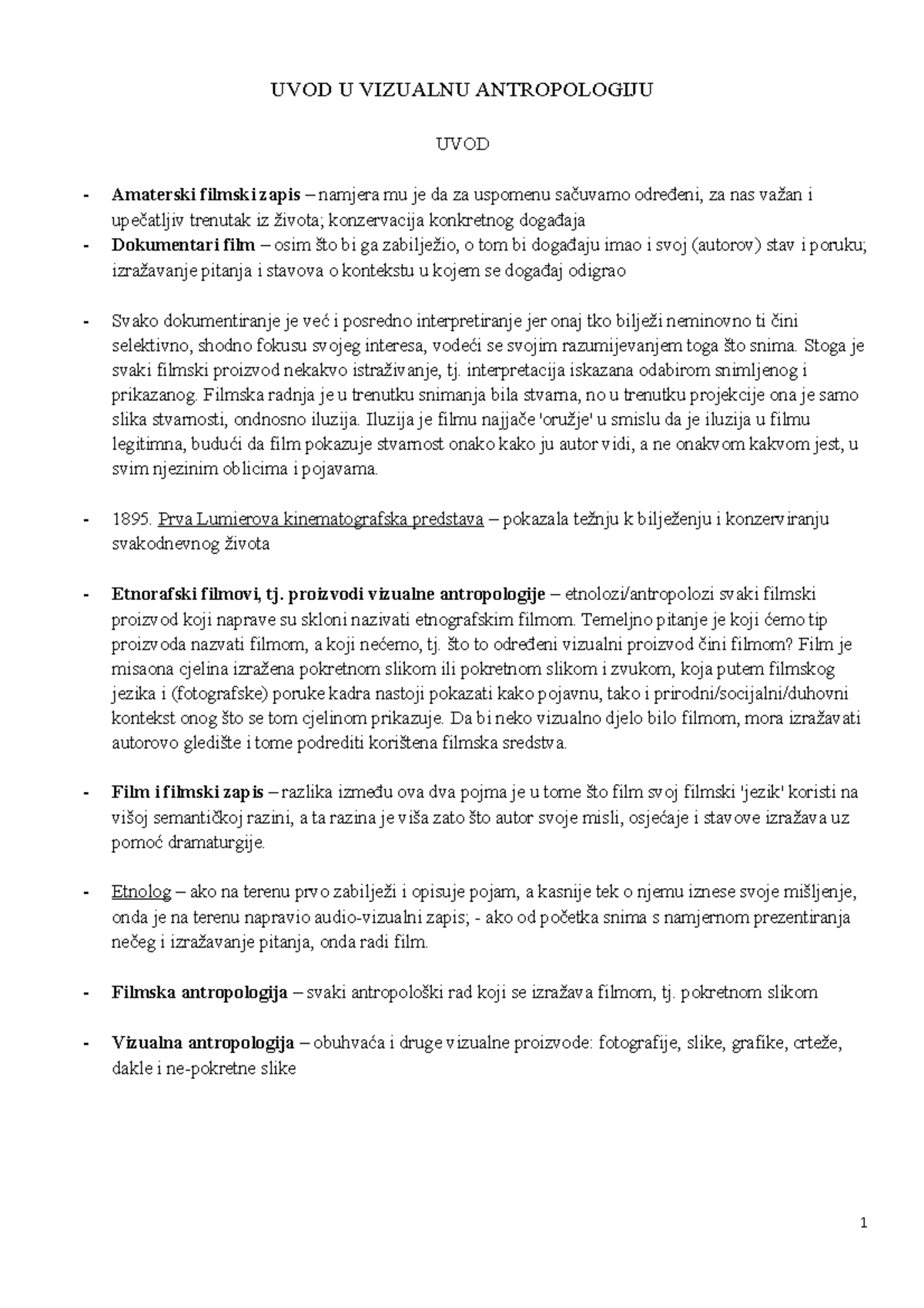 UVOD U Vizualnu Antropologiju - skripta - UVOD U VIZUALNU ANTROPOLOGIJU ...