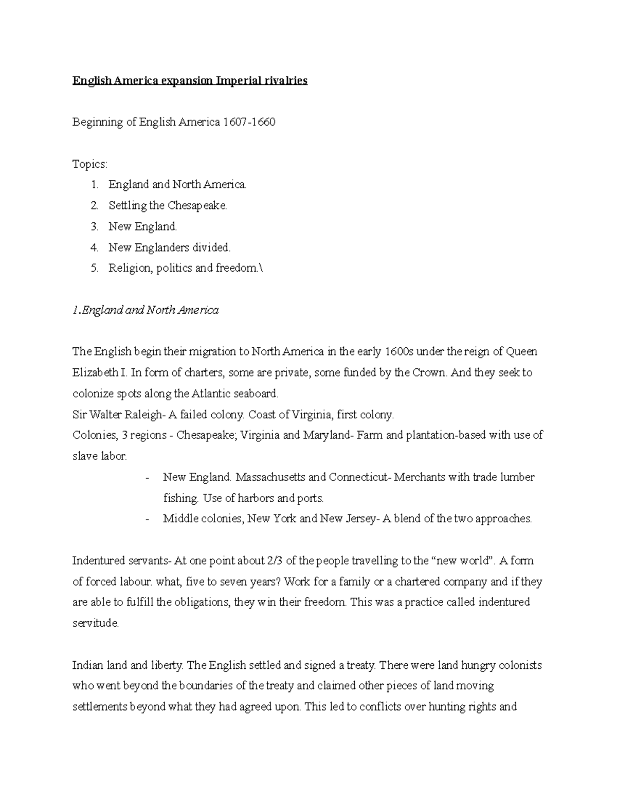 English America Expansion - England and North America. 2. Settling the ...