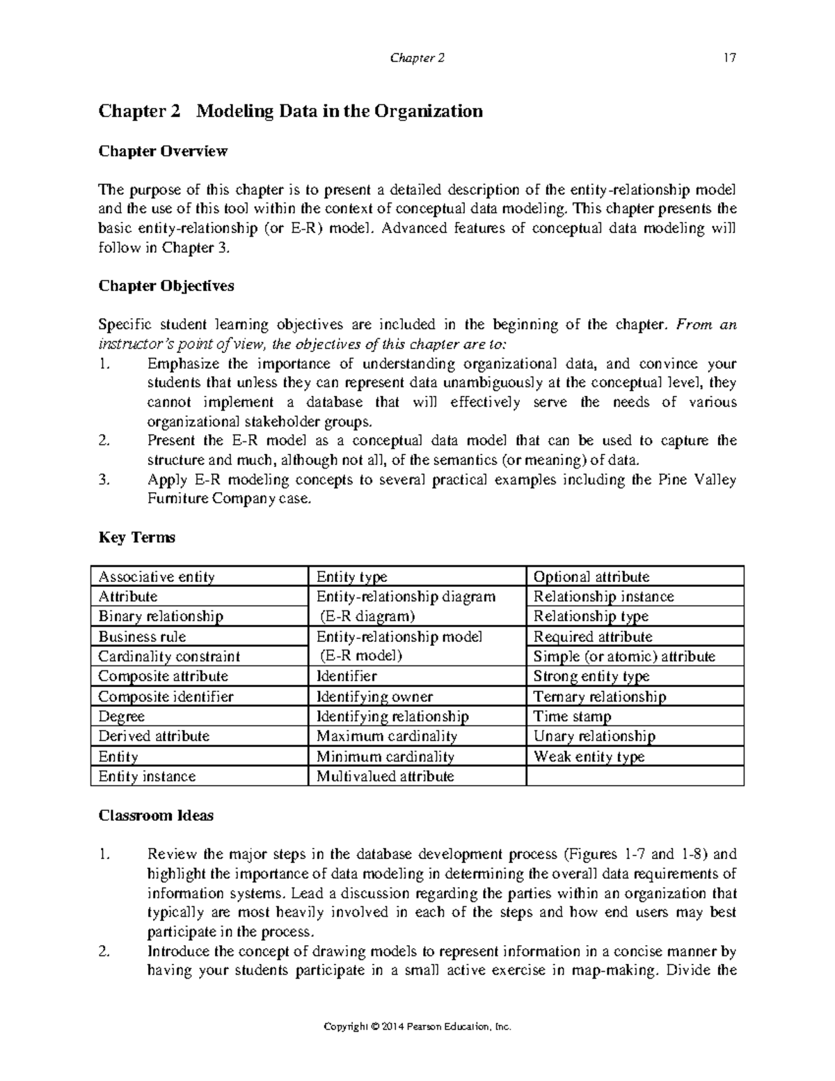 IDBS Jeffrey A.Hoffer Chapter 2 Solution - Chapter 2 17 Chapter 2 ...
