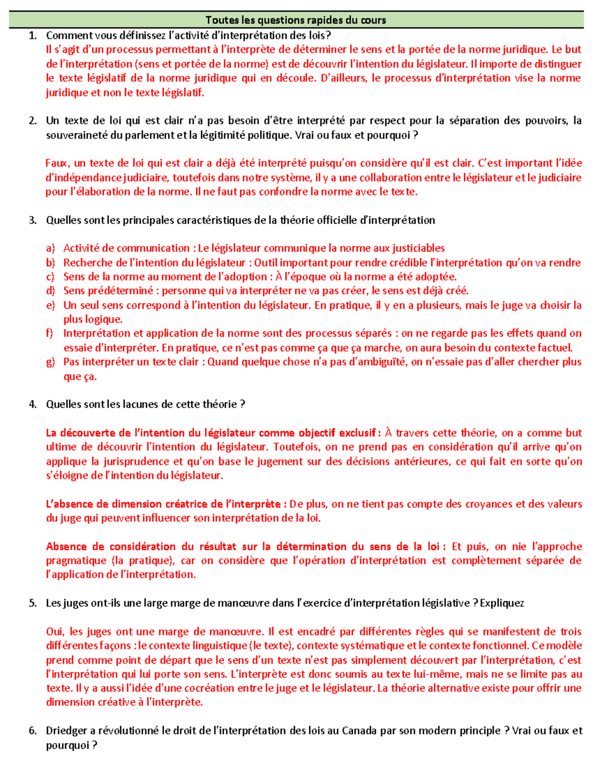 Questions rapides - Marc Sauvé - Toutes les questions rapides du cours ...