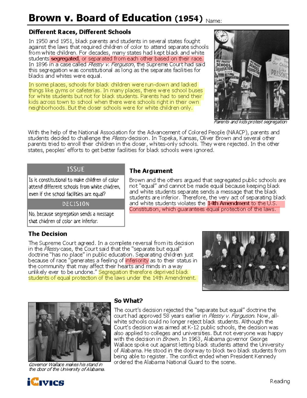 Copy of Kami Export - Reading Brown vs. Board of Education - Brown v ...