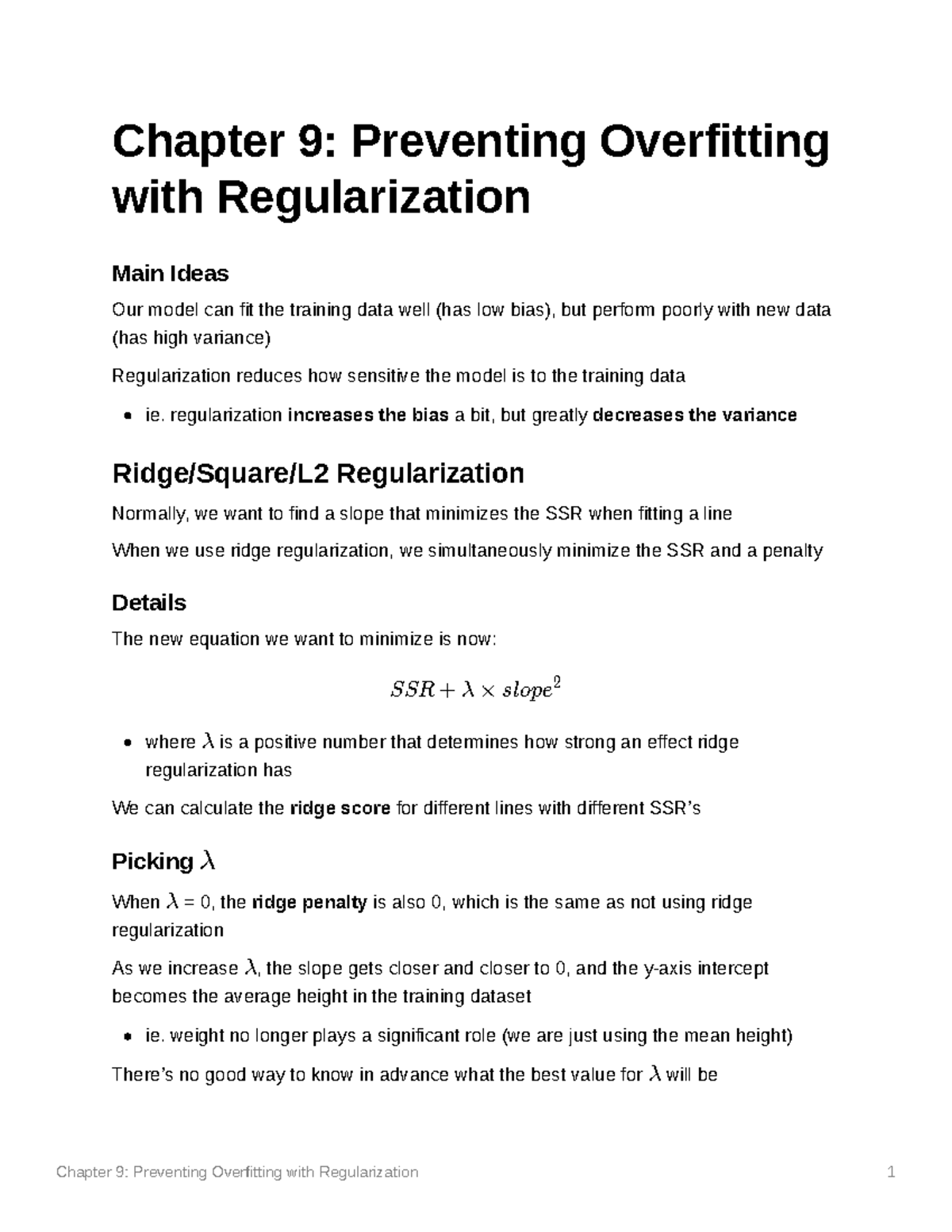 Preventing Overfitting with Regularization - regularization increases ...