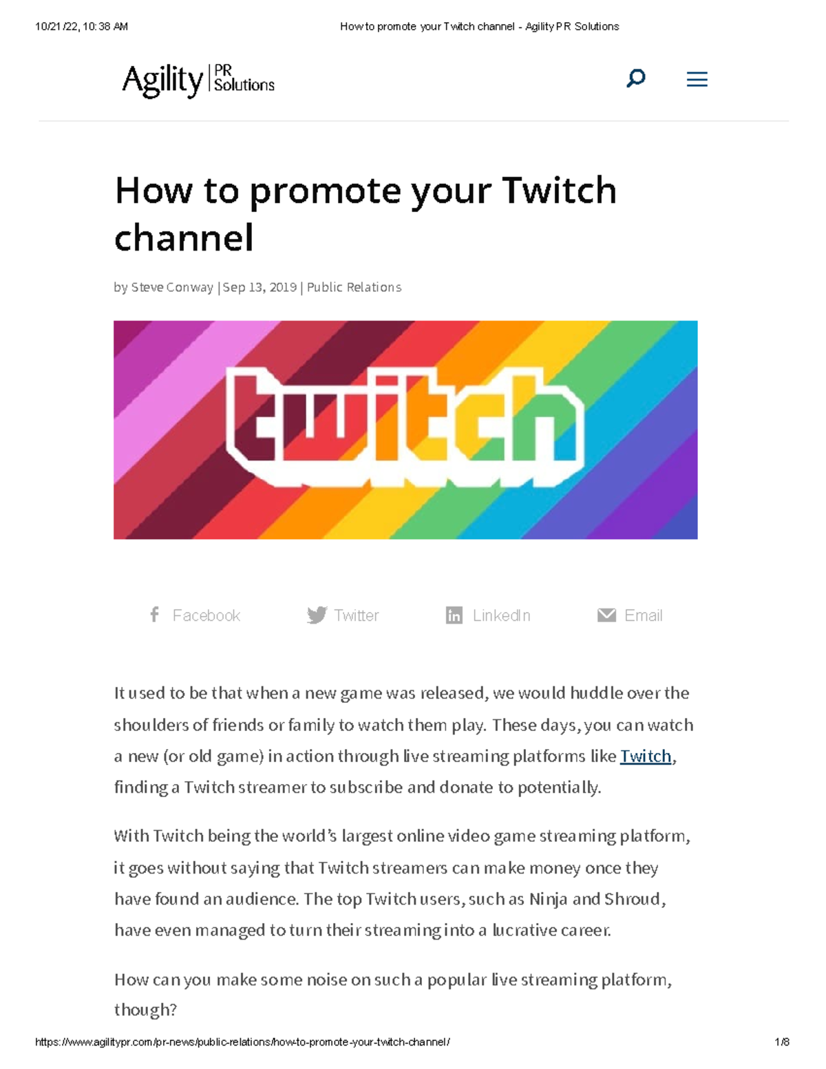 Reference How To Promote Your Stream 2223 - Facebook ï Twitter LinkedIn ...