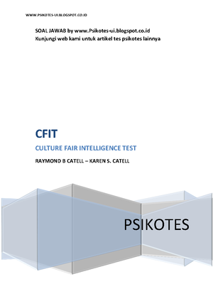 435078745 Contoh Soal Psikotes CFIT - Contoh Soal Psikotes dibawah ini ...