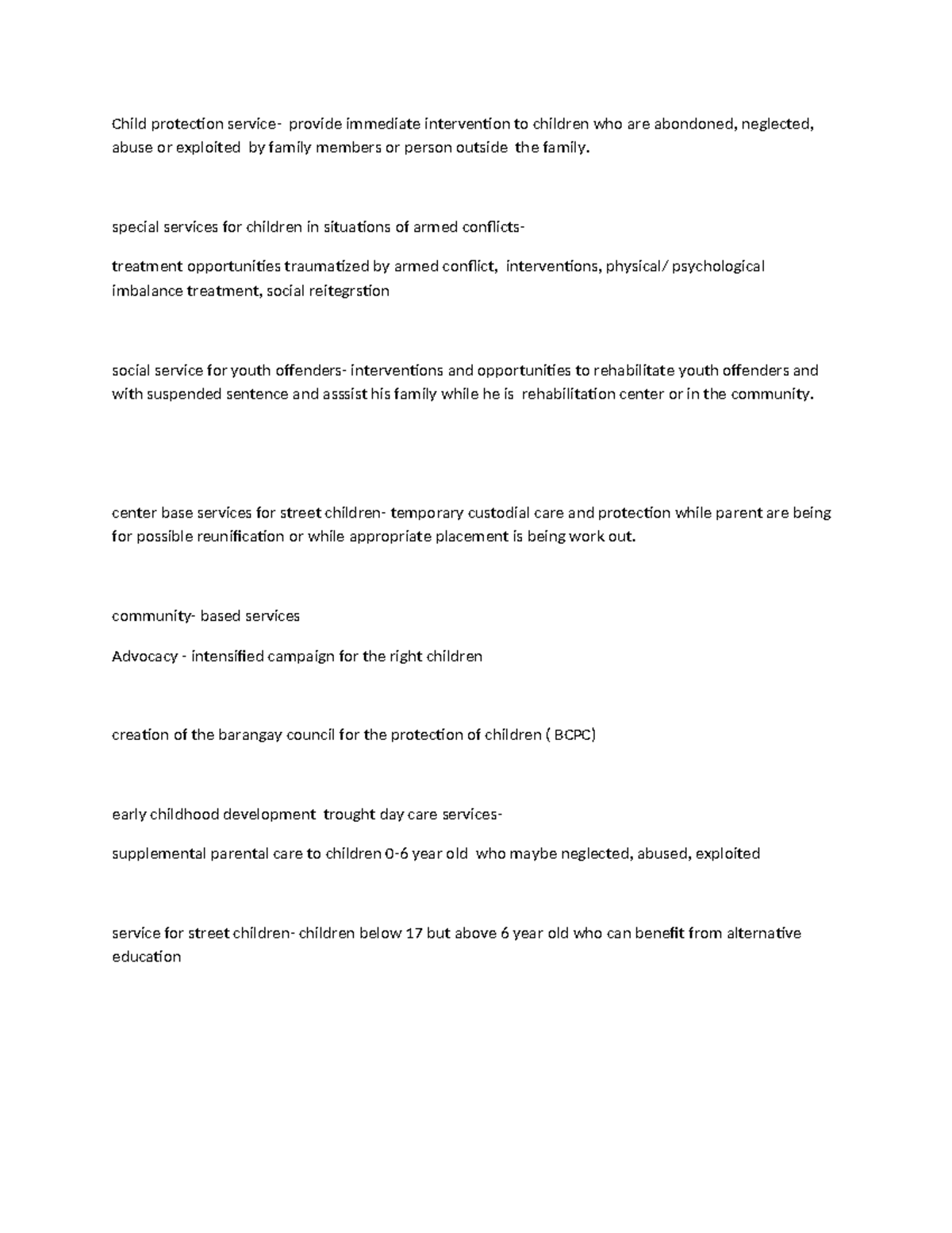 Child protectio - Short information - Child protection service- provide ...