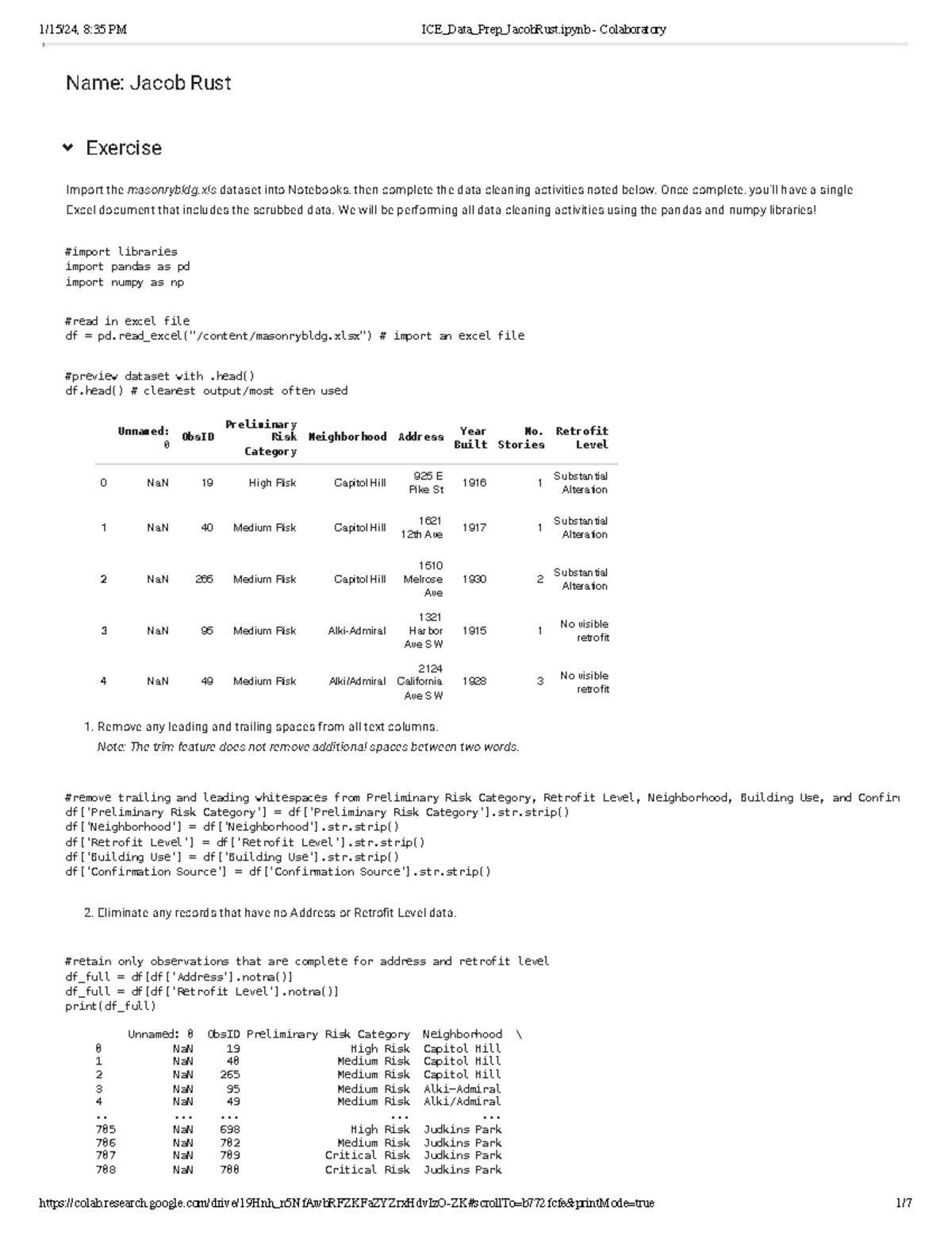 ICE Data Prep - Colaboratory - Name: Jacob Rust Import the masonrybldg ...