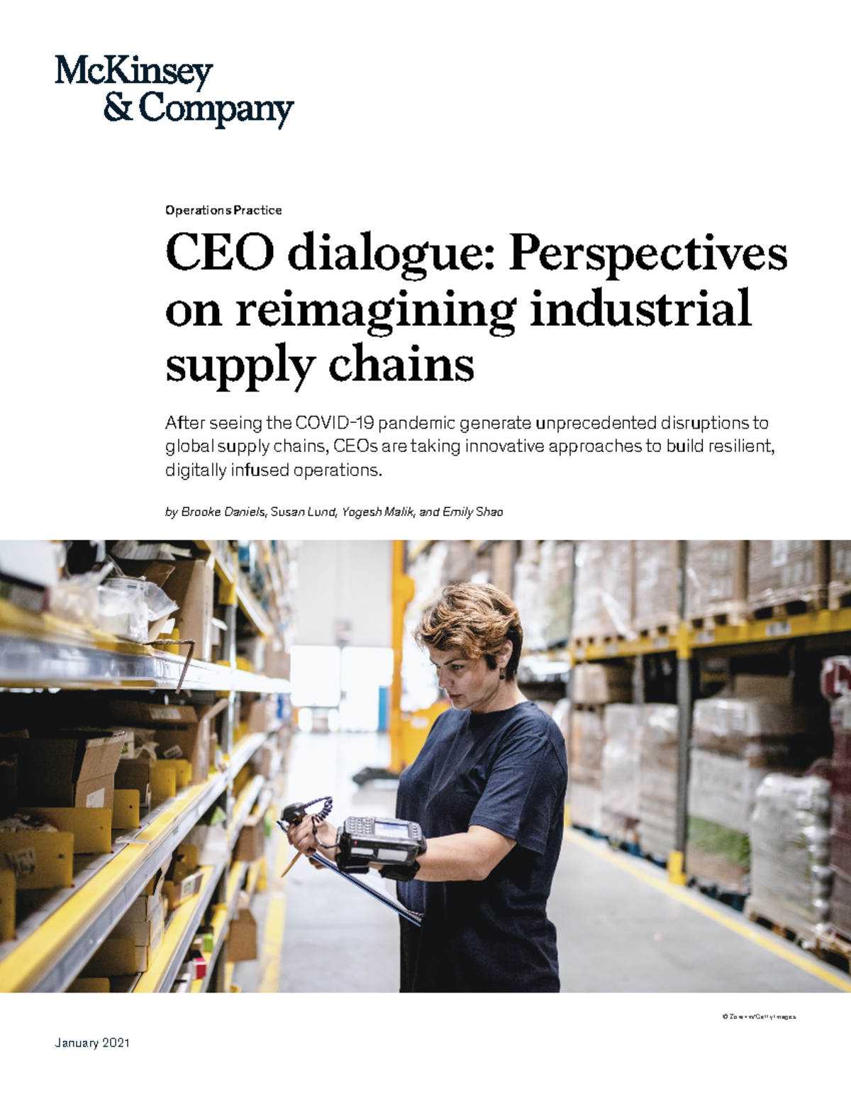 CEO Dialogues on supply chain - Operations Practice CEO dialogue ...