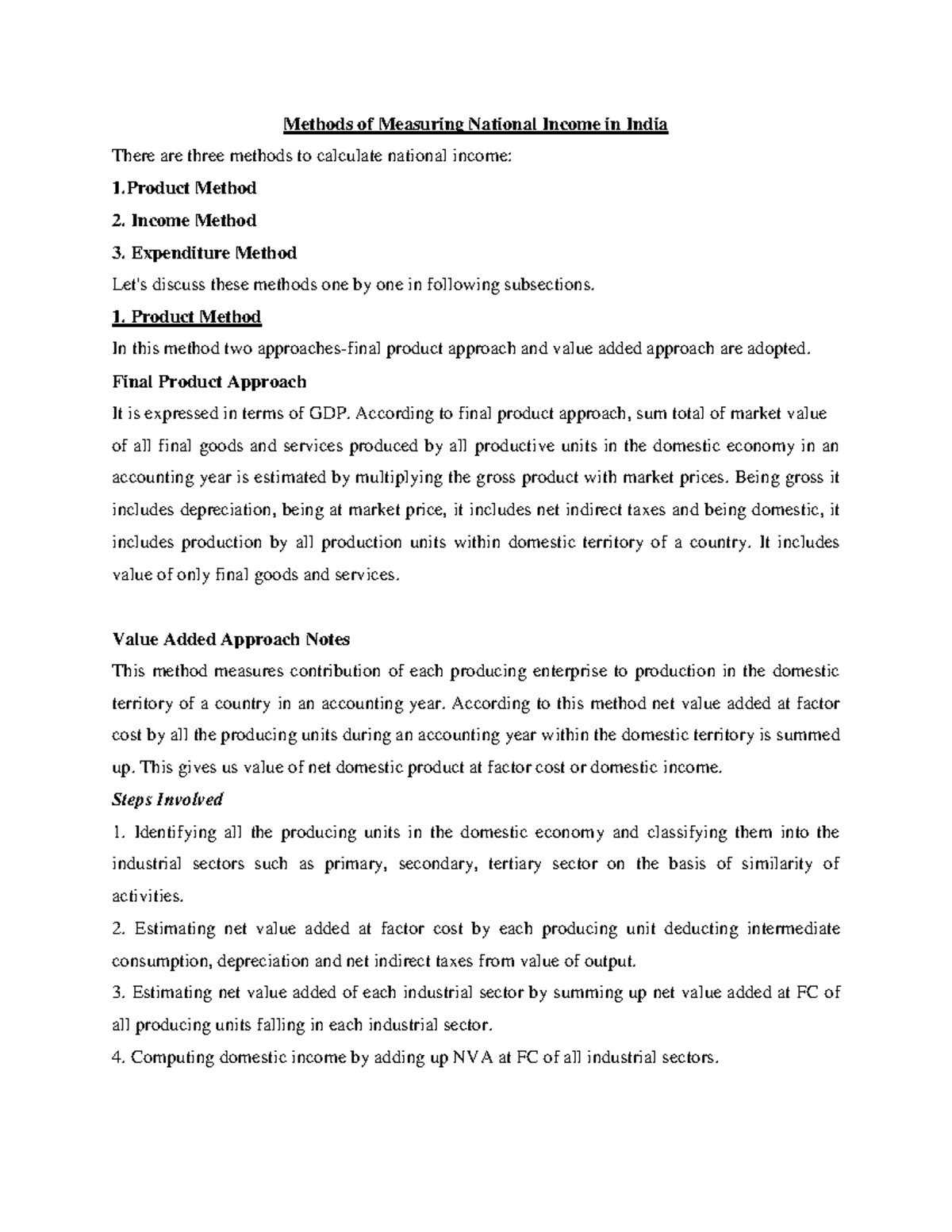 Measurement of NI - National income ful notes helpful for exams ...