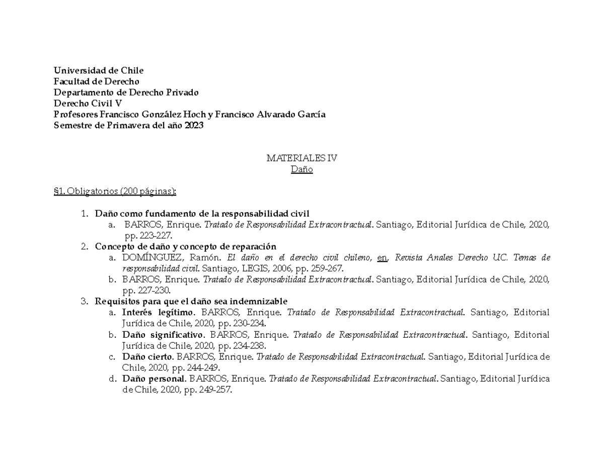 Materiales IV - Lecturas seleccionadas para la catedra del Profesor FGH ...