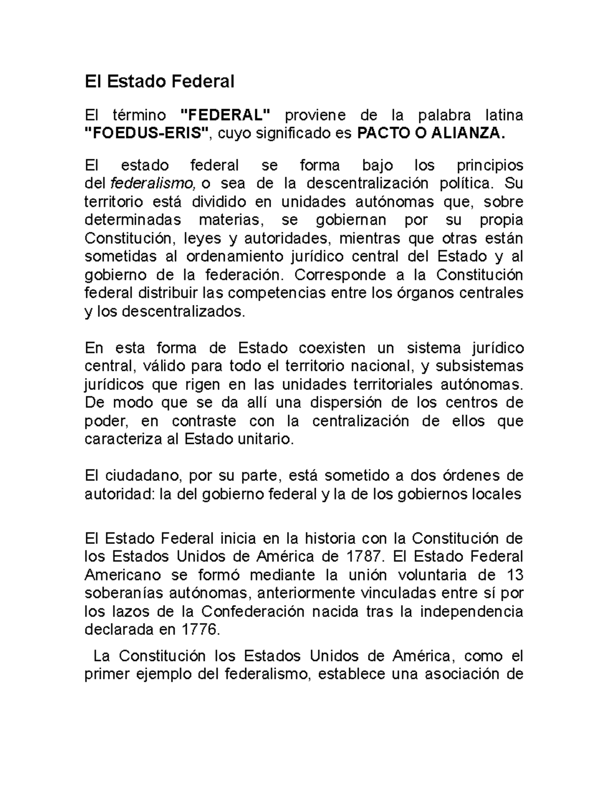 Estado Federal Presentacion - El Estado Federal El término "FEDERAL ...