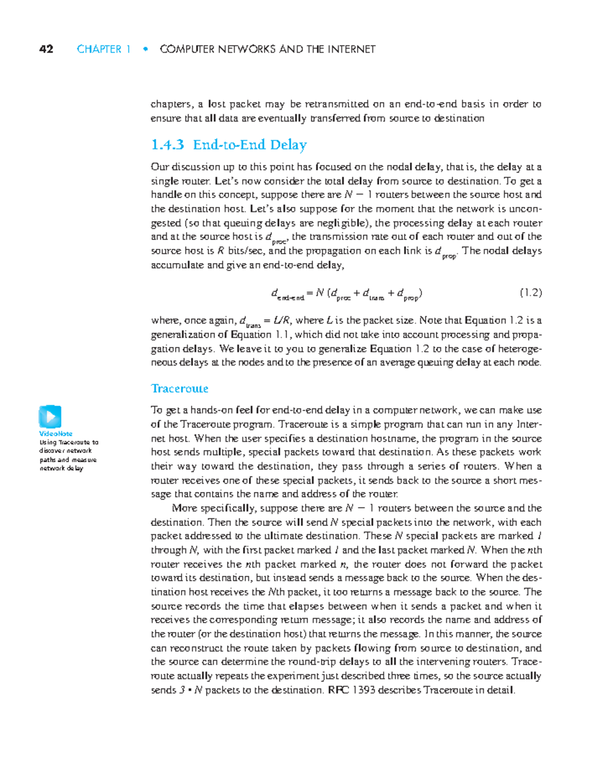 Network Chapter-01-15 - chapters, a lost packet may be retransmitted on ...
