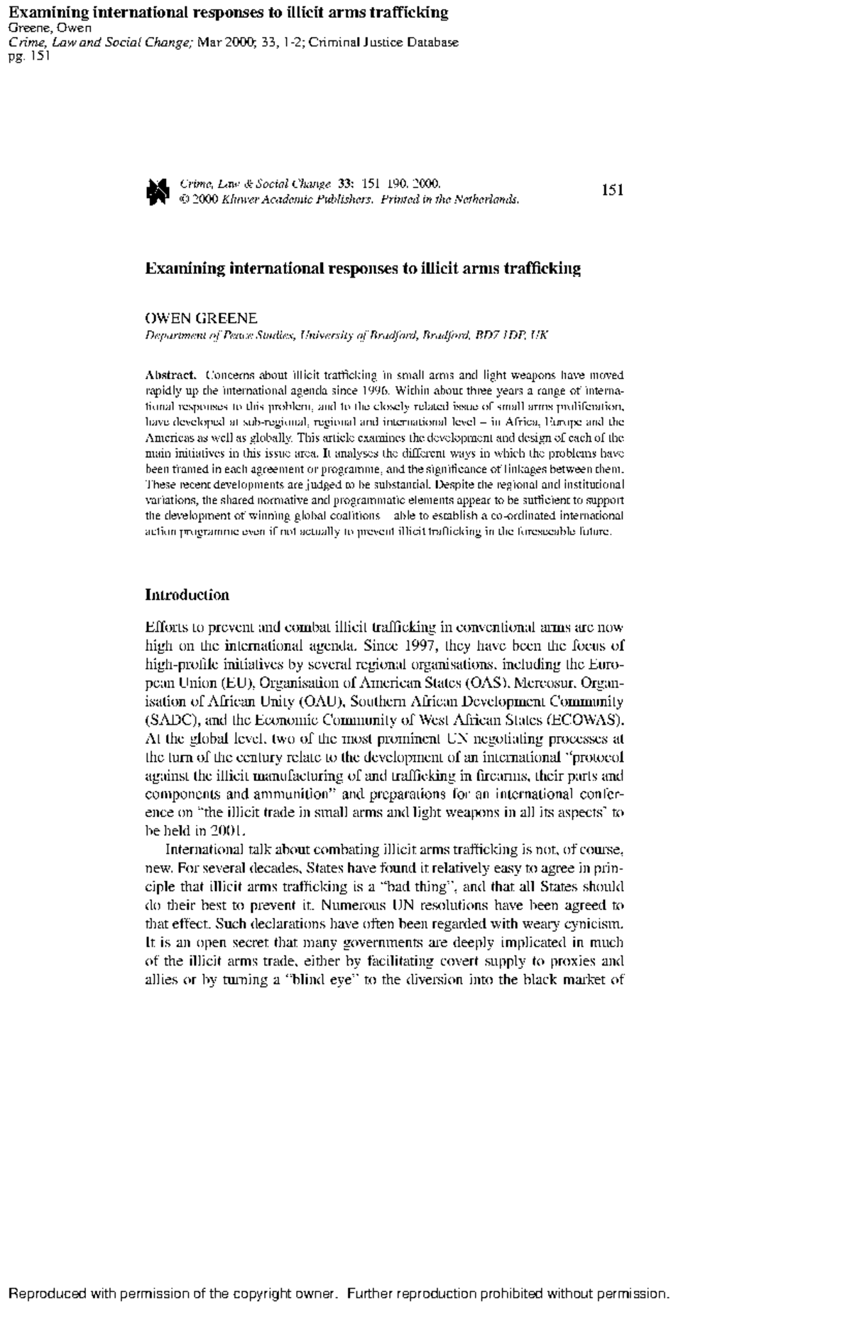 Examining international response - DDT 316 - Southeastern - Studocu