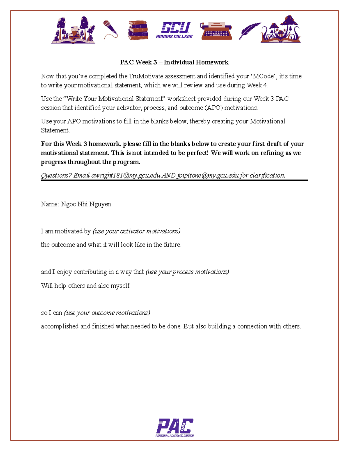 1 PAC Week 3 - Individual Homework - PAC Week 3 – Individual Homework ...