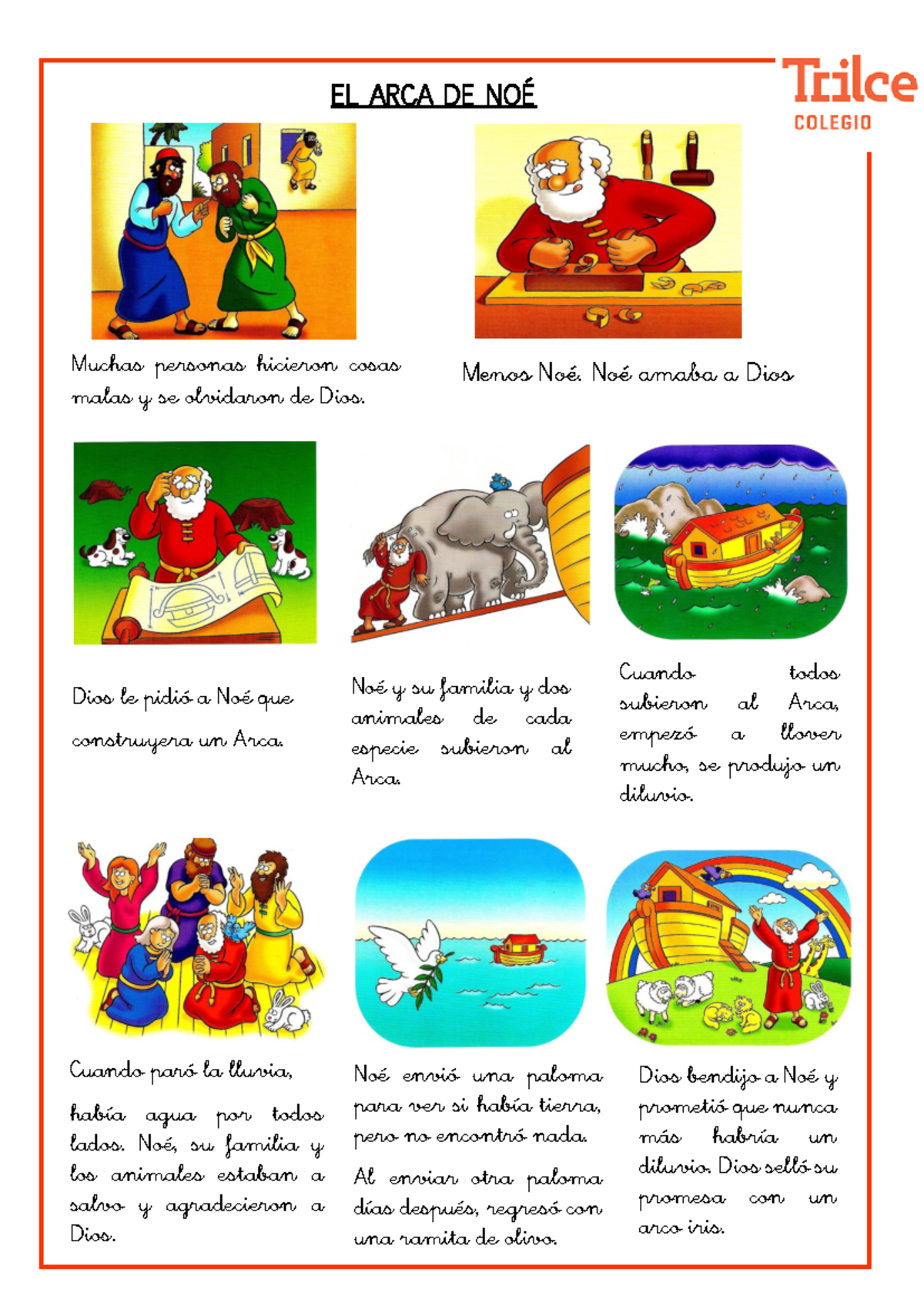 Cuento EL ARCA DE NOÉ - RELIGIÓN - EL ARCA DE NOÉ Muchas personas ...