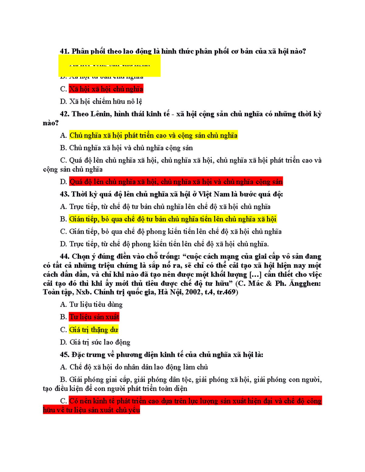 TN chương 3 - exam - Phân phối theo lao động là hình thức phân phối cơ bản của xã hội nào? A. Xã ...