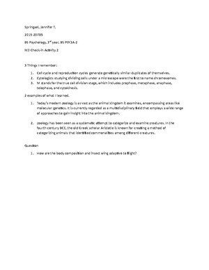 Springael M4 Pre Task - Zoology Lecture about Mitosis and cells ...