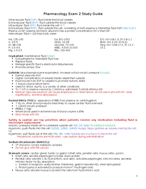 Test Bank RN 231 - Test Bank - Detailed Answer Key RN 231 Quiz I 1. A ...
