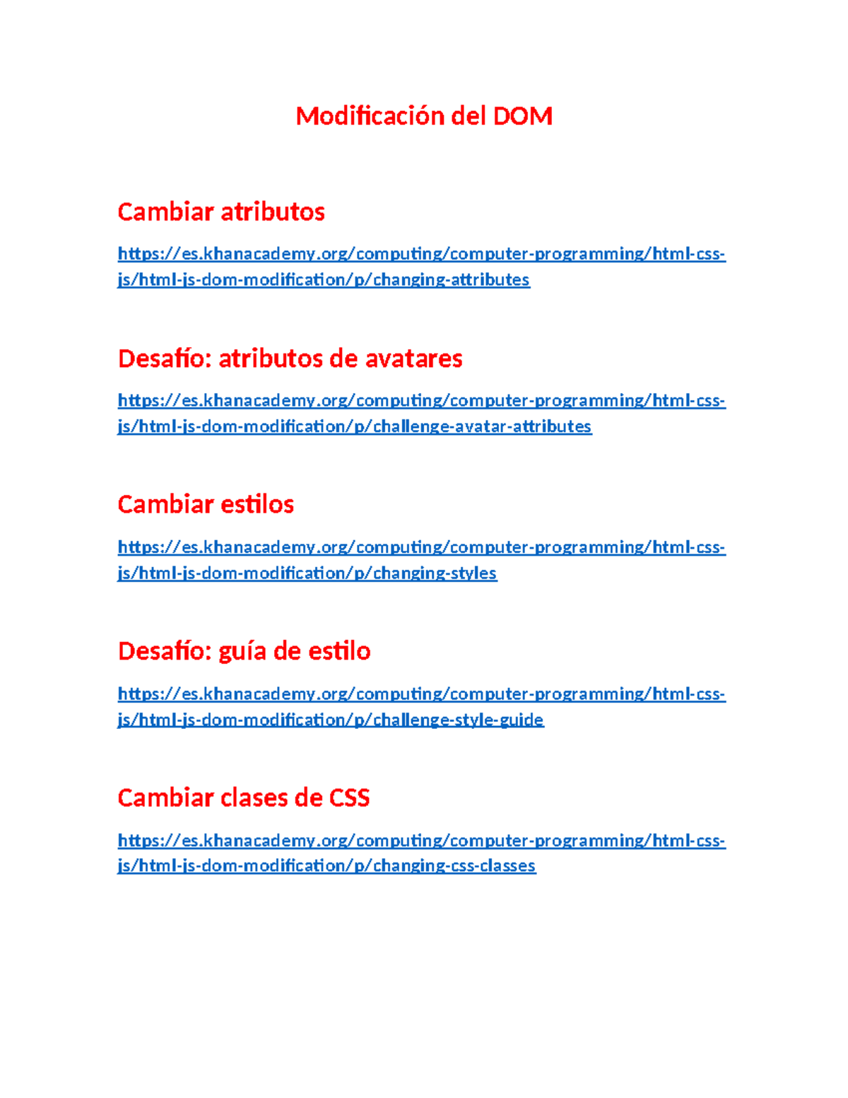 Laboratorio 11 - Modificación del DOM Cambiar atributos - Studocu