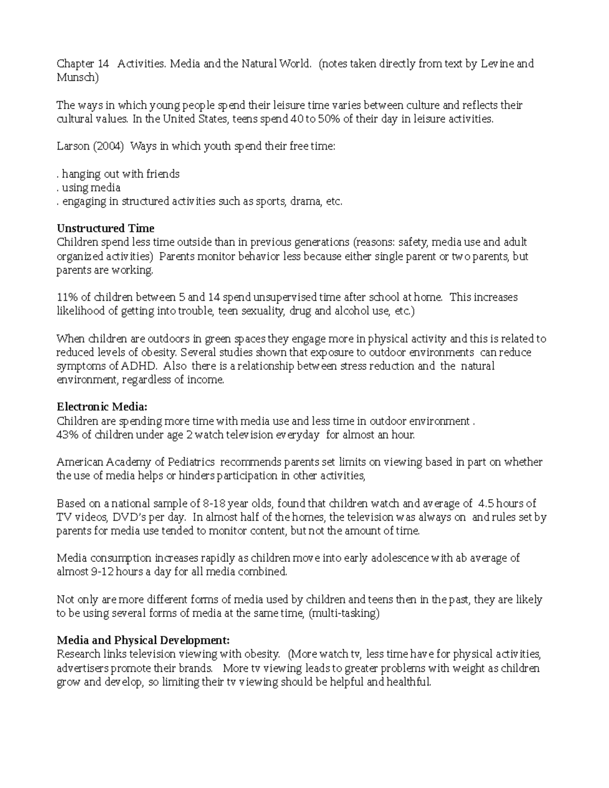 Chapter 14 - Lecture notes Lecture 25 - Chapter 14 Activities. Media ...