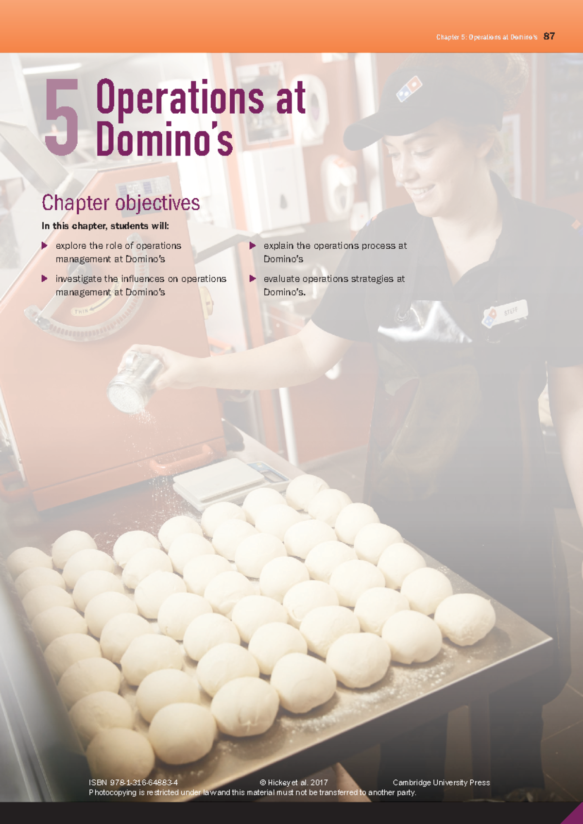 Chapter 5 - ####### Chapter 5: Operations at Domino's 87 Operations at ...