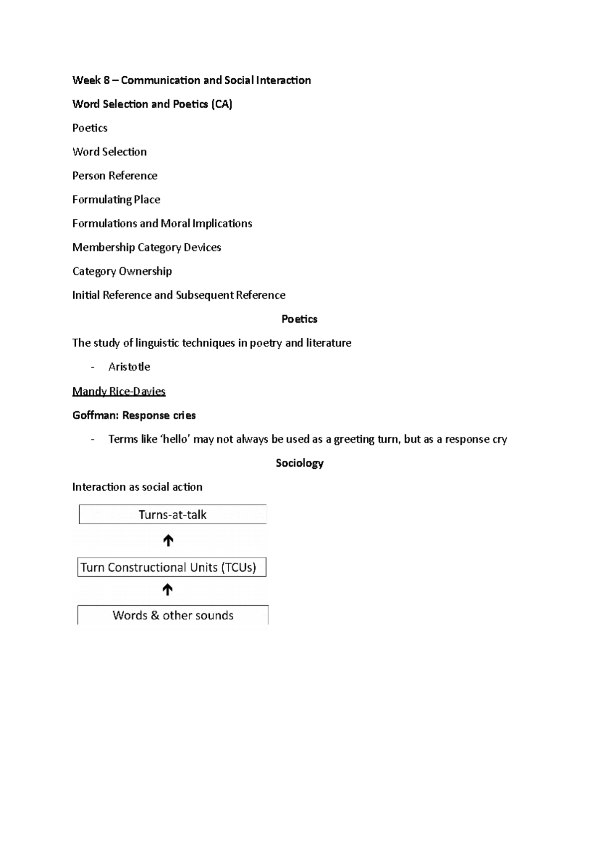 Word Selection and Poetics - Week 8 – Communication and Social ...