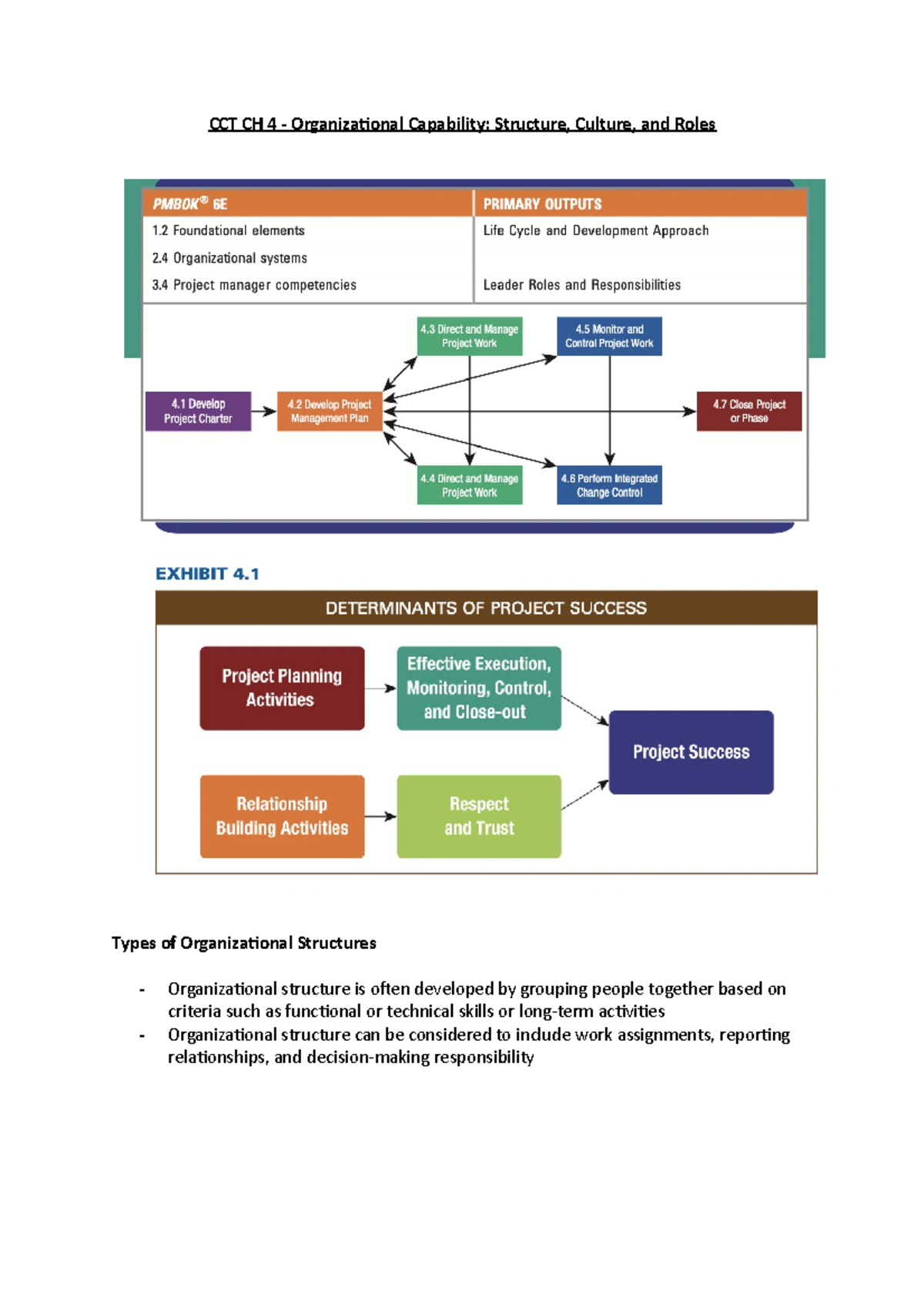 CCT CH 4 - Summaries of the very long course chapters, - CCT CH 4 ...
