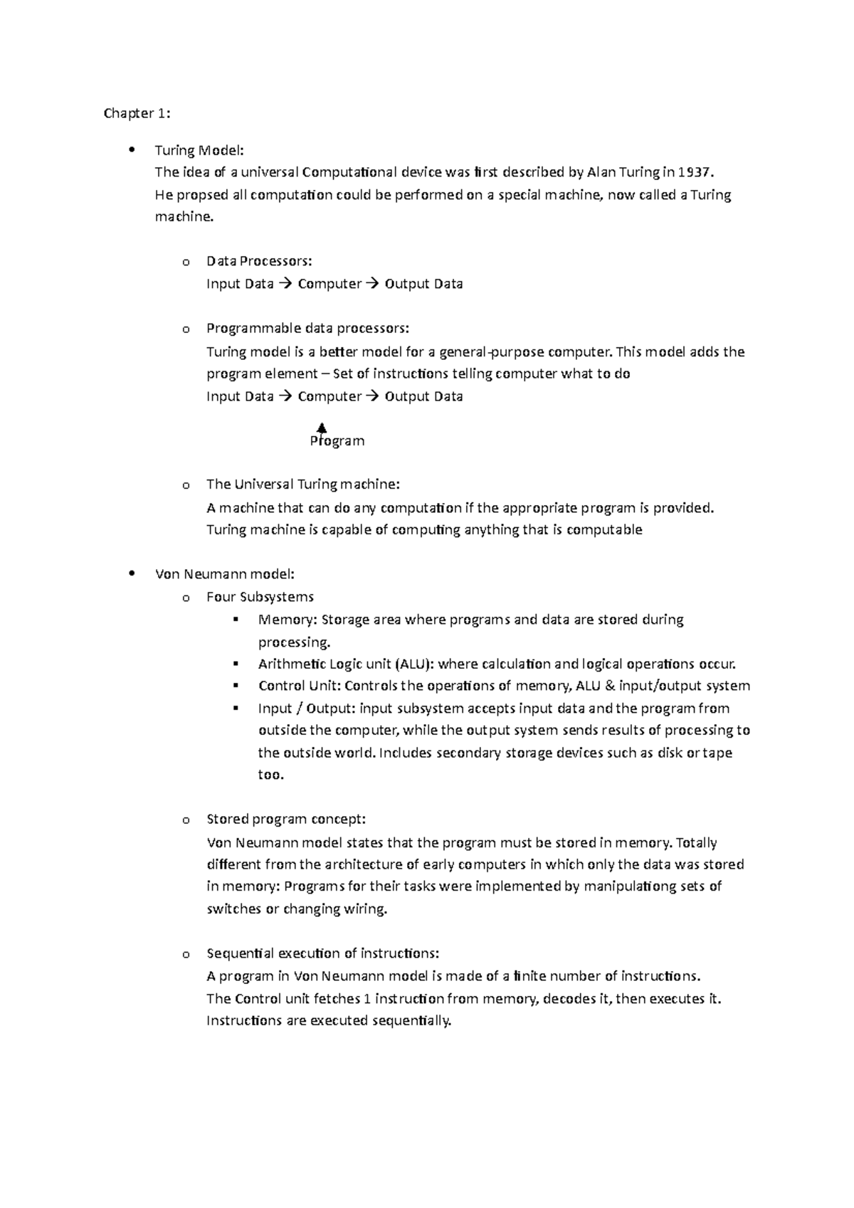 COS1521 Textbook Summaries 2016 - Chapter idea of a universal Computational device was first ...
