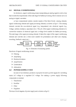 Actuators Part 1 - Lecture notes Mechatronics - UNIT -III ACTUATORS 3 ...