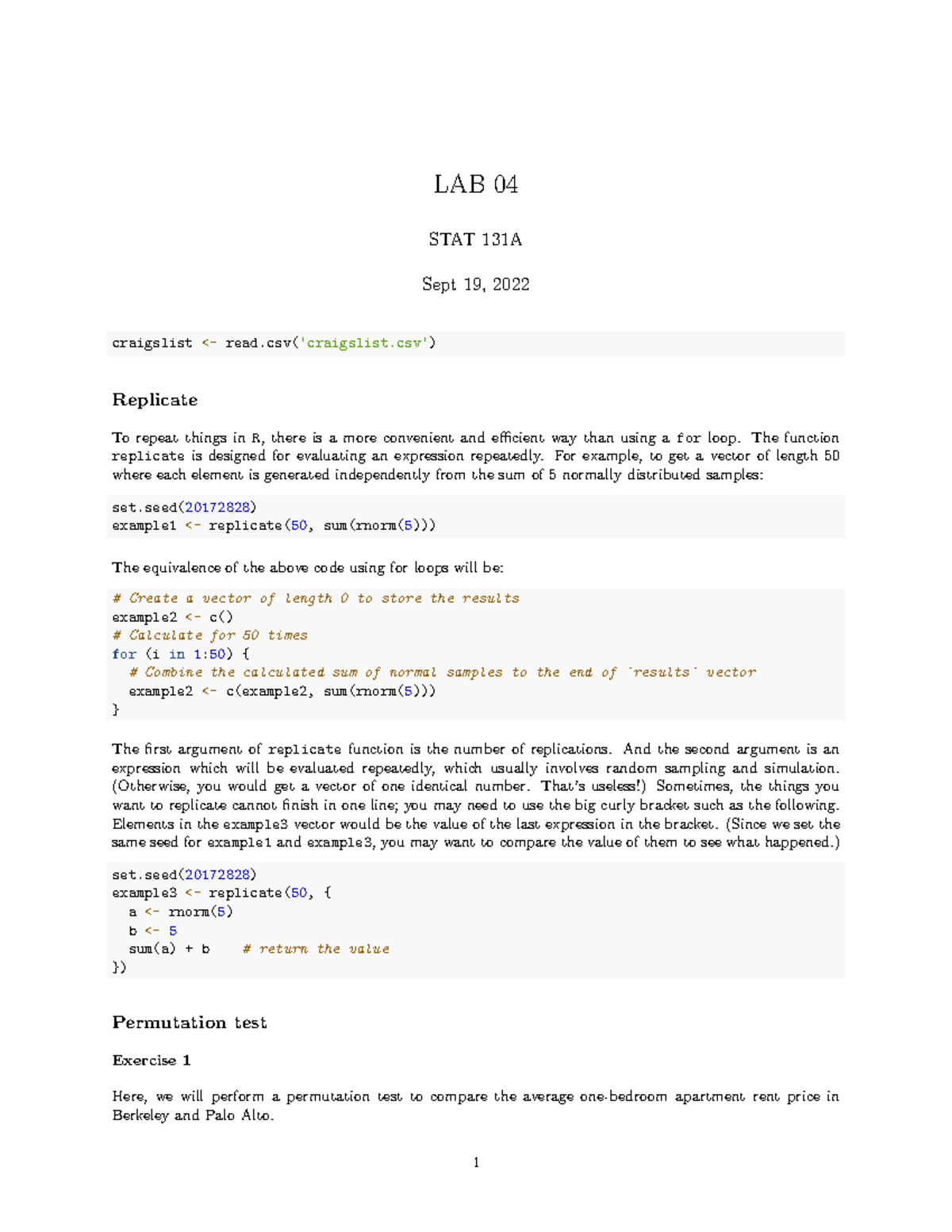 Lab04 sol - solutions - LAB 04 STAT 131A Sept 19, 2022 craigslist