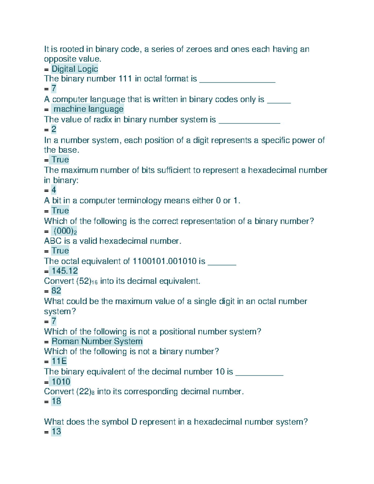 Intro to HDL- Premid-Q1-Q2 - It is rooted in binary code, a series of ...
