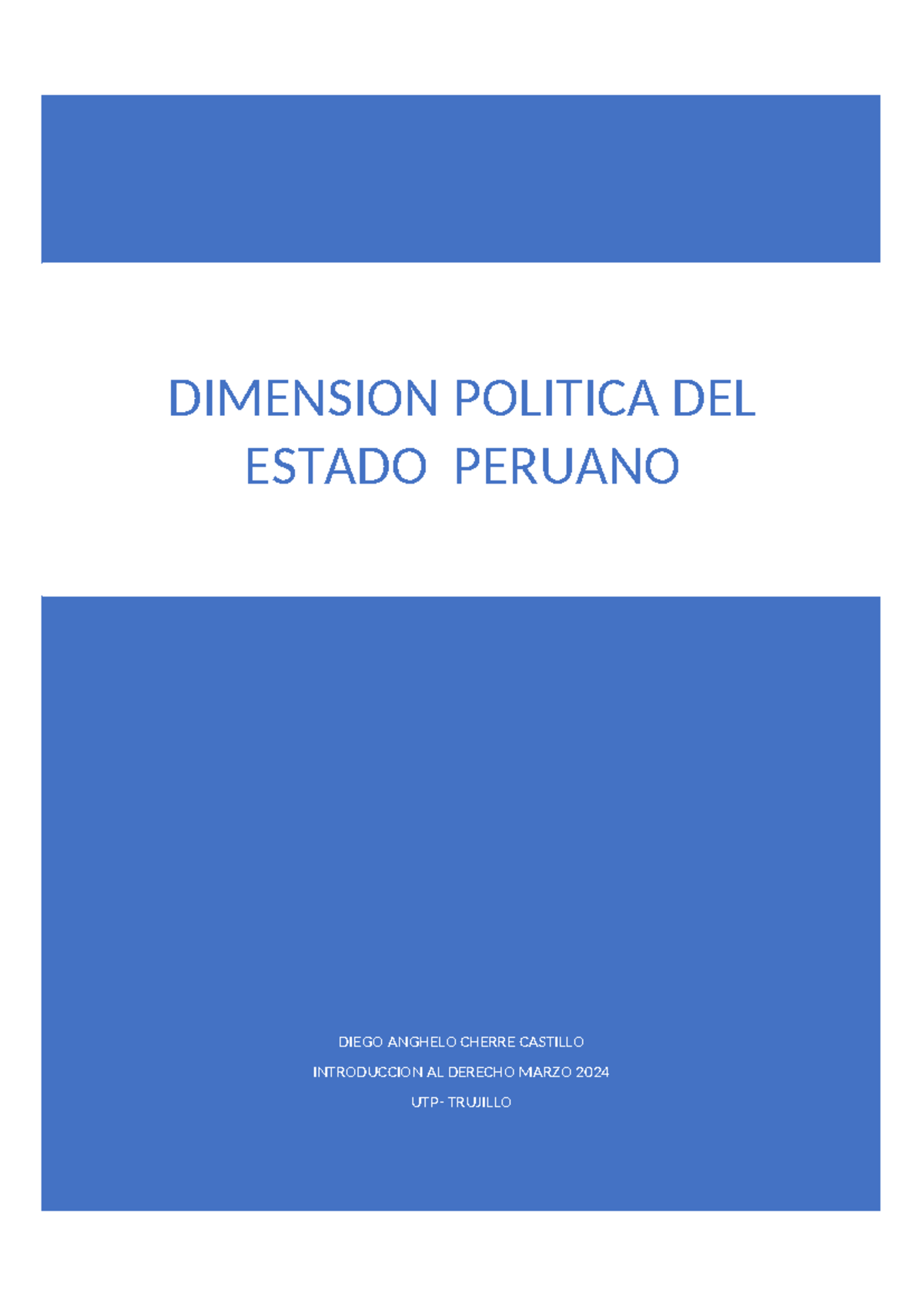 Dimension politica del estado per UANO - DIEGO ANGHELO CHERRE CASTILLO ...