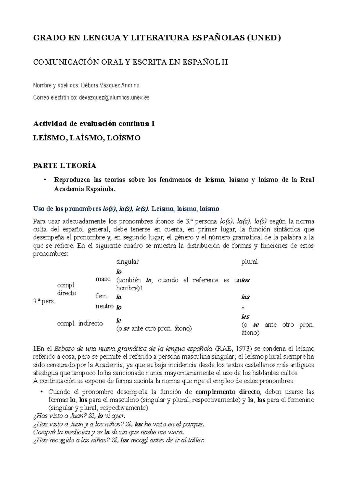PEC 1 "LEÍSMO, LAÍSMO Y LOÍSMO" - GRADO EN LENGUA Y LITERATURA ...