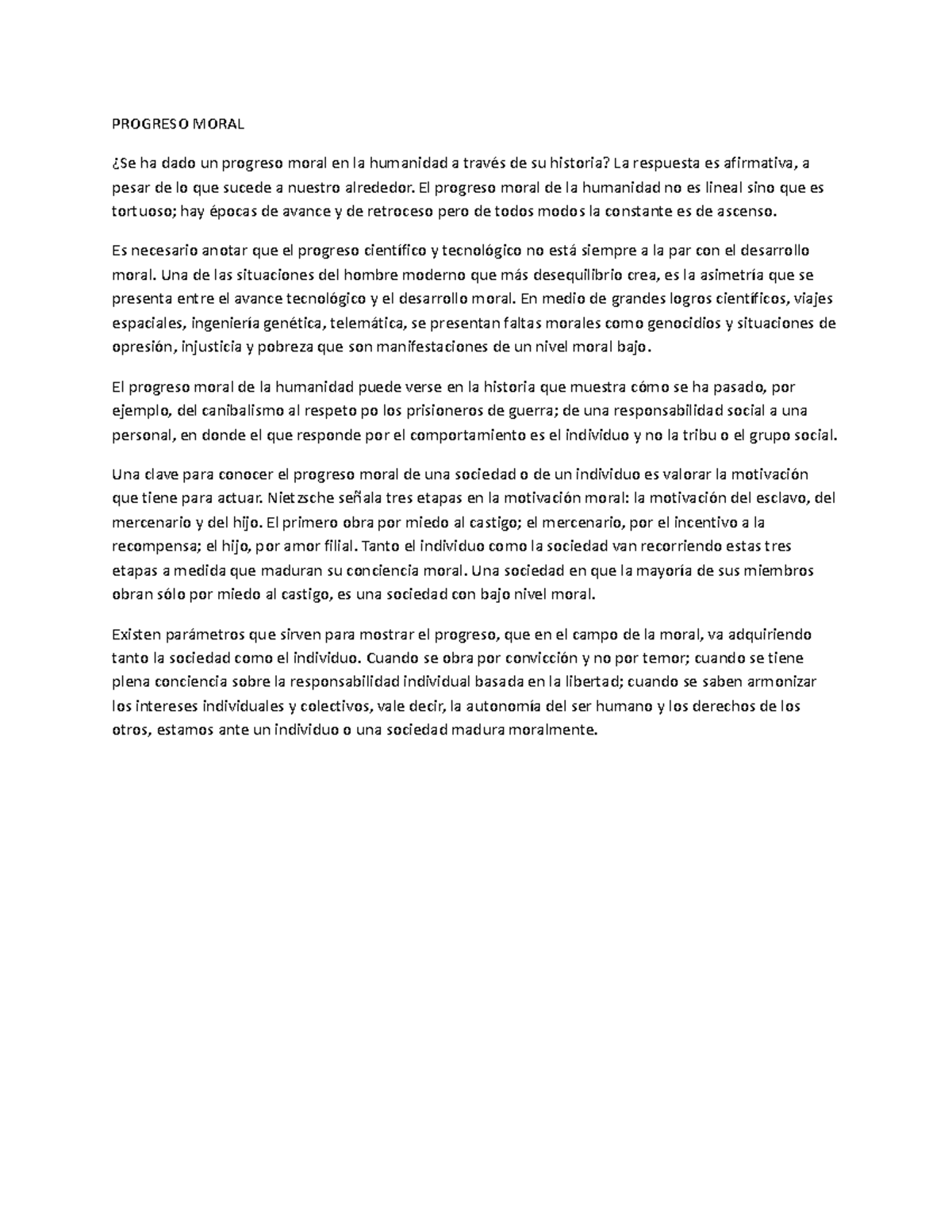 Progreso Moral-WPS Office - PROGRESO MORAL ¿Se ha dado un progreso ...