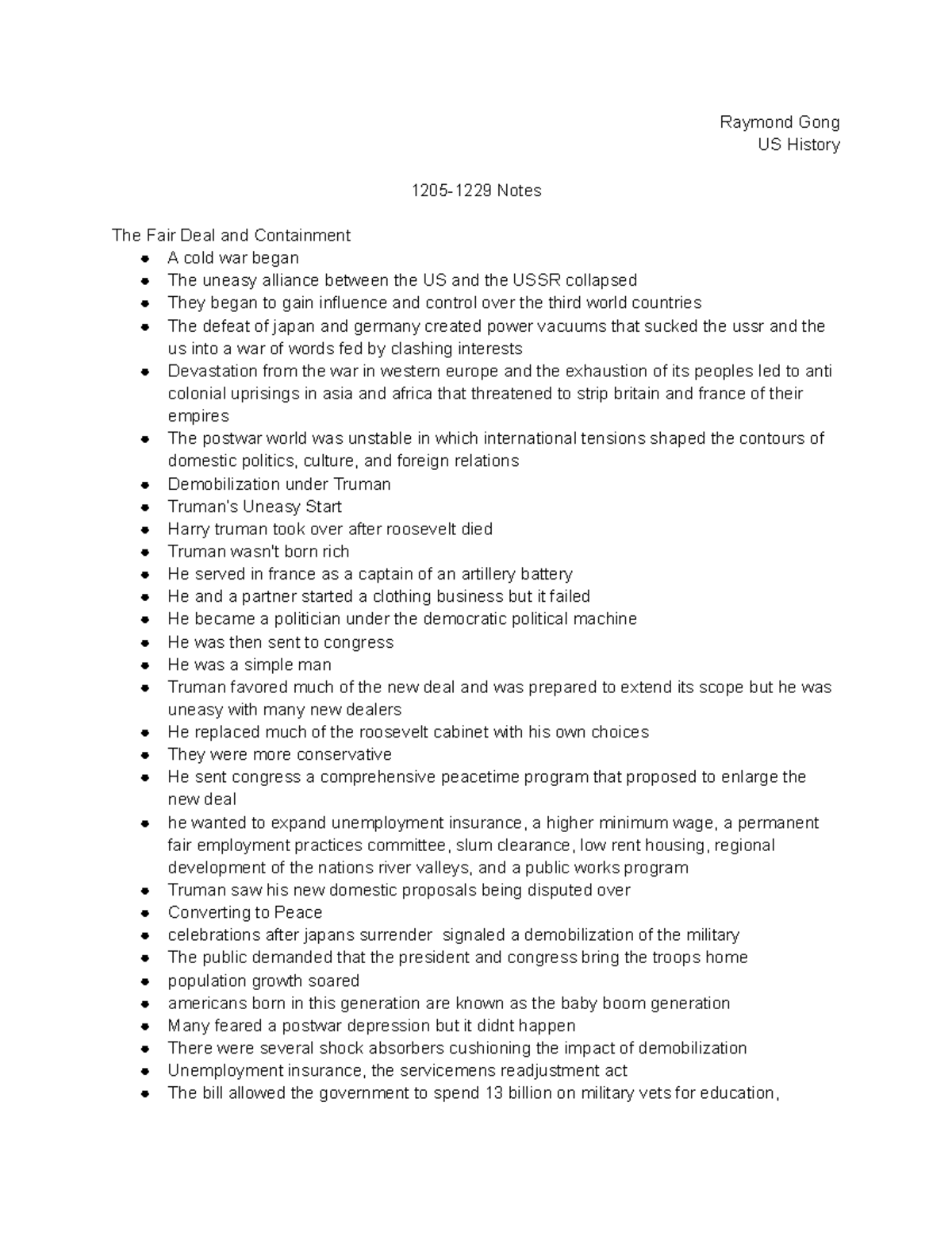 1205-1220 Notes US History - Raymond Gong US History 1205-1229 Notes ...