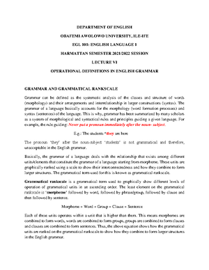 JSS1 Third TERM English Lesson NOTE converted - SCHEME OF WORK FOR ...