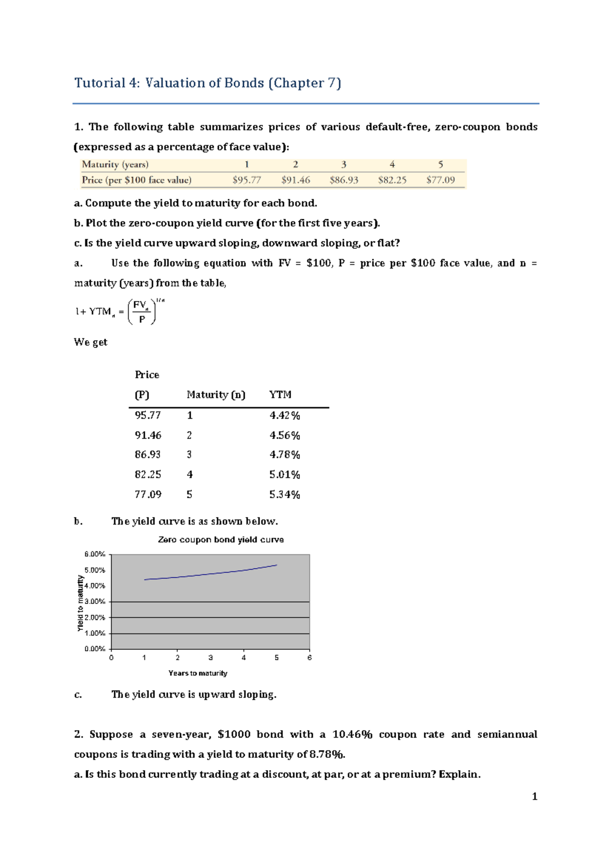 T4 Bond-Solution - tutorial 4 work with answers - Warning: TT: undefined function: 32 Tutorial 4 ...