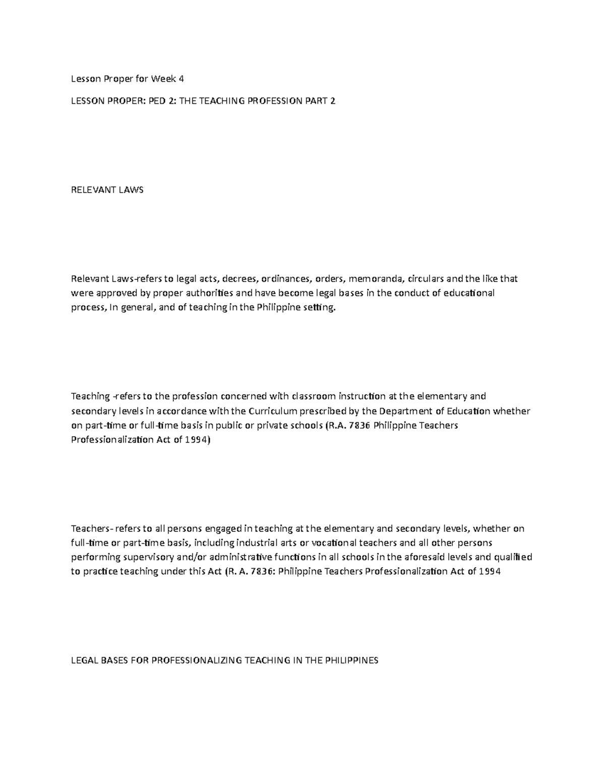 Cep2 Lesson Proper for Week 4 - Lesson Proper for Week 4LESSON PROPER ...