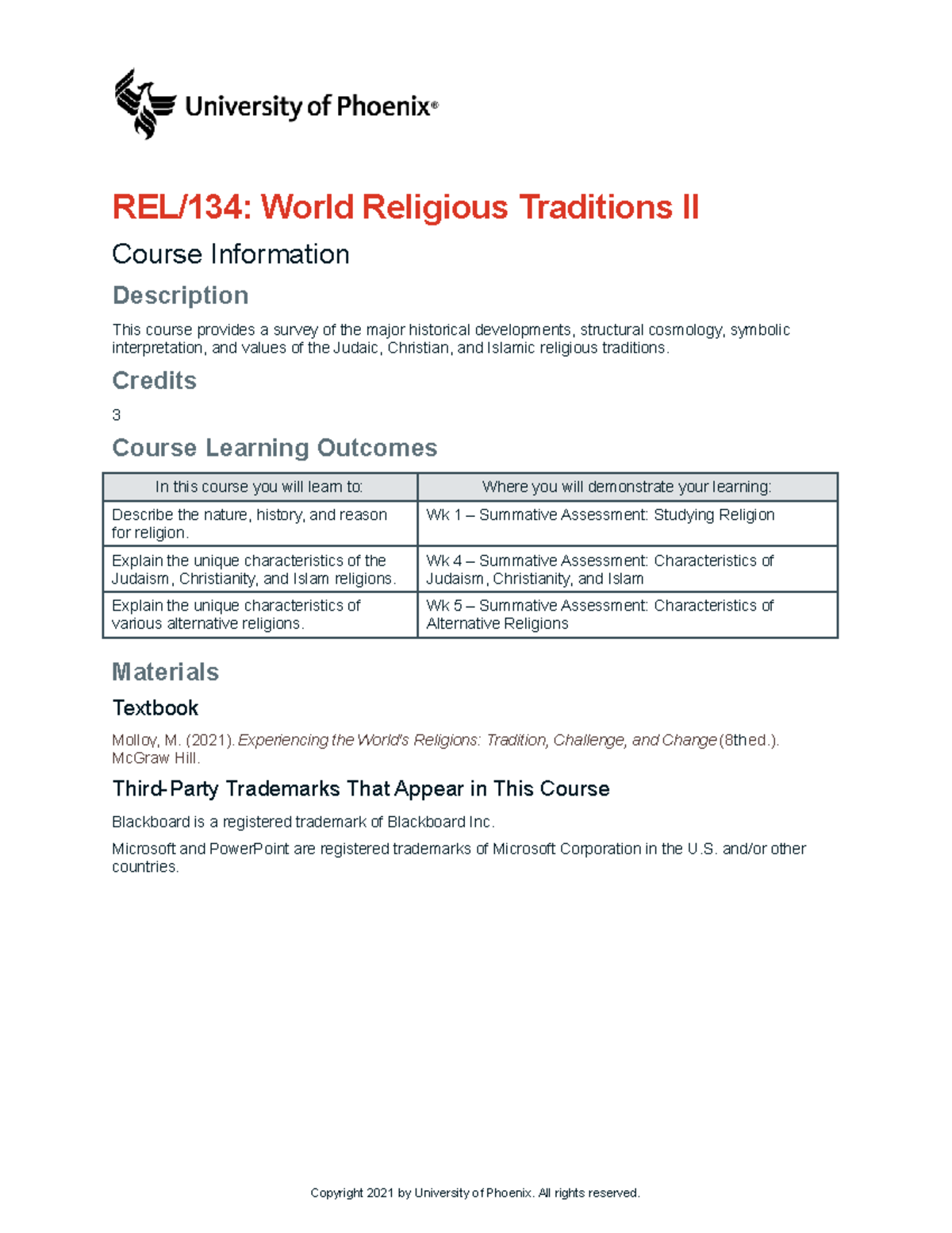 Rel134 v8 syllabus - REL/134: World Religious Traditions II Course ...