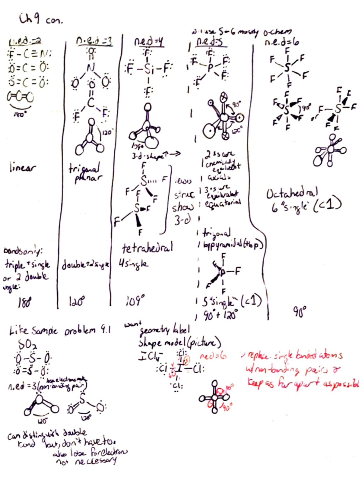 Cha con [Chem 1] - Lewis structures - Cha con Lied.-a F-C=N: Ố=C: Ở: =0 ...