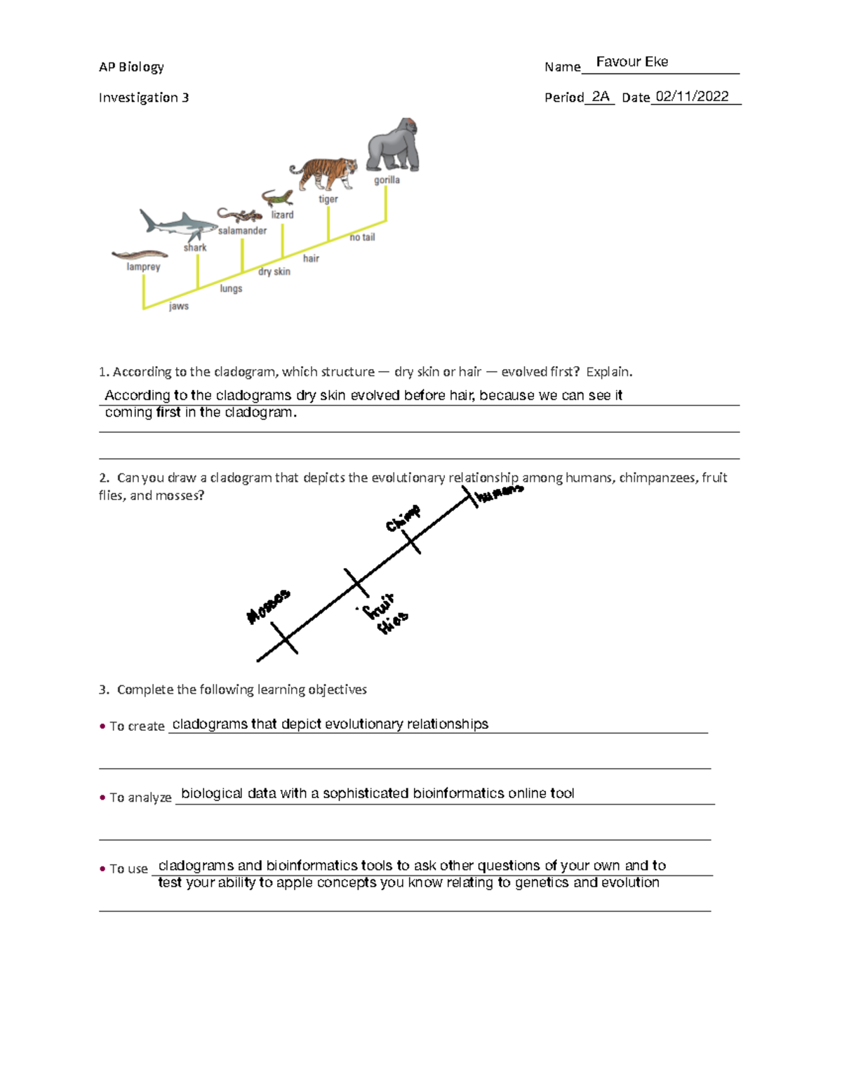 Worksheet for chapter 24 biology - AP Biology Name ...