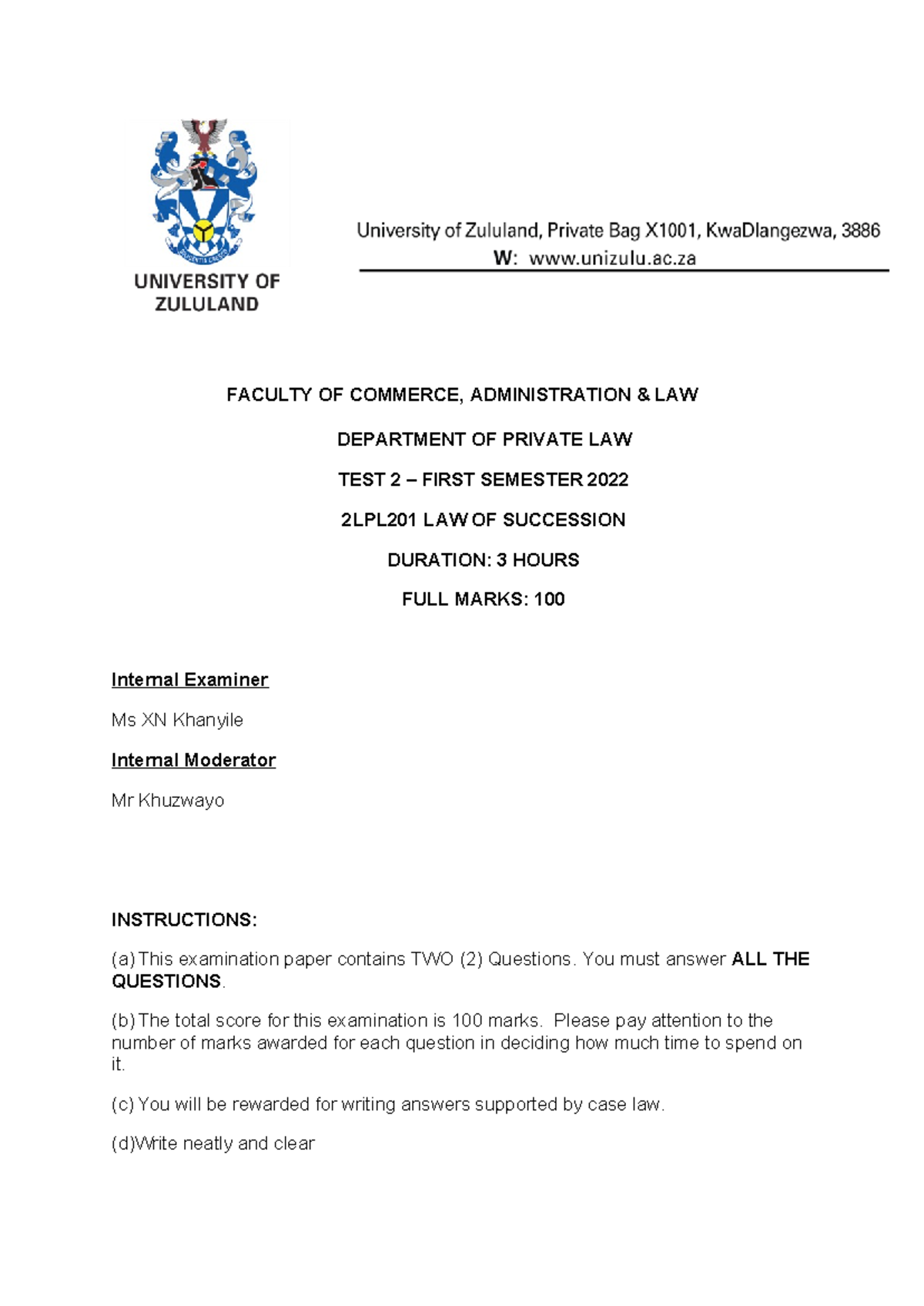 Law of succession test that will help have a clear understanding of the ...