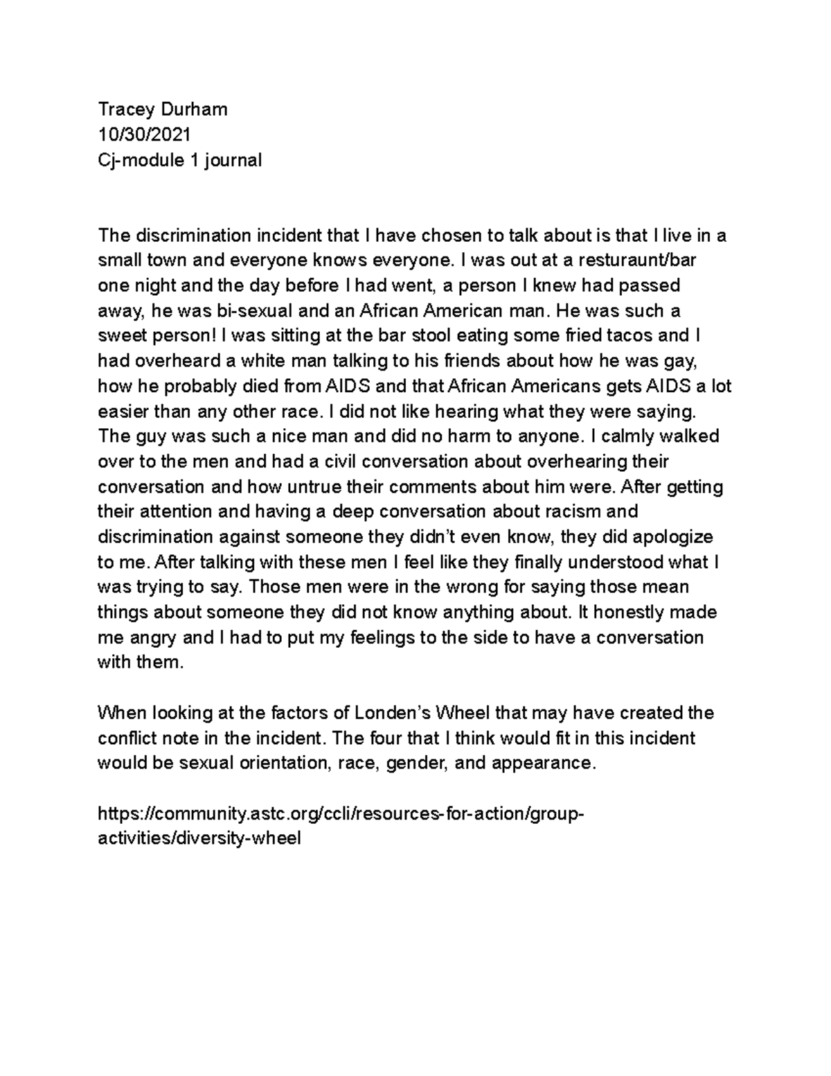 cj module 1 journal - Tracey Durham 10/30/ Cj-module 1 journal The ...