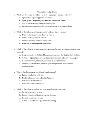 Week 7 Knowledge Check - n/a - Which of the following questions is not ...