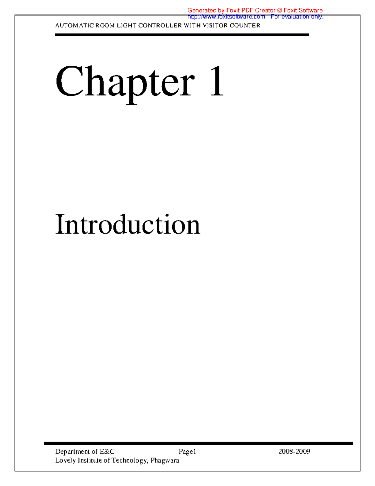 Automatic ROOM Light Controller WITH VIS - AUTOMATIC ROOM LIGHT CONTROLLER WITH VISITOR COUNTER ...