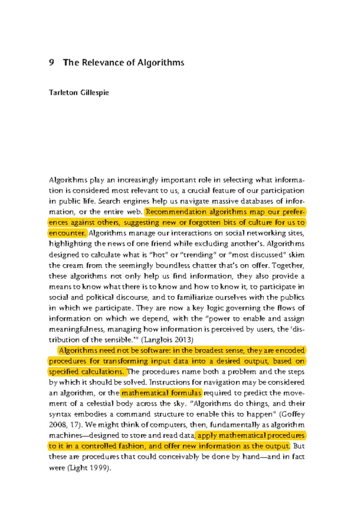 The Relevance of Algorithms - 9 The Relevance of Algorithms Tarleton ...